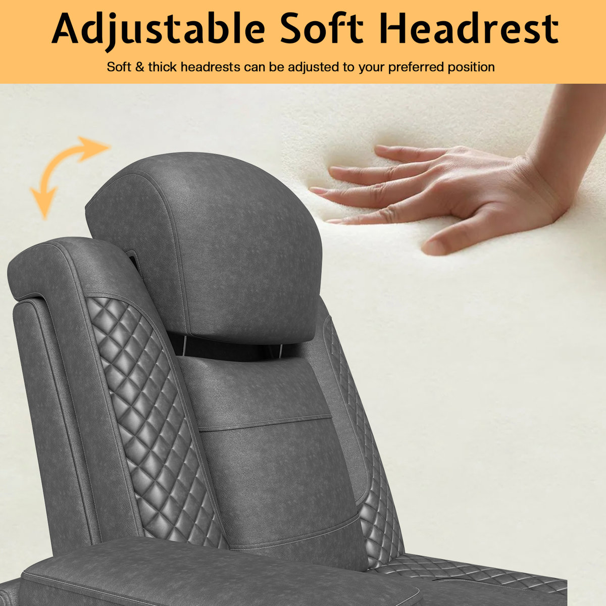 Hokku Designs Home Theatre Seating Seats, Bluetooth Speaker Loveseat Game Movie Recliner Chair ...